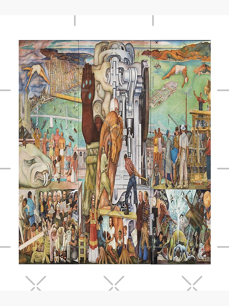 Diego Rivera Pan American Unity 1940 Premium Matte Vertical Poster sold ...