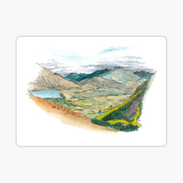 "Arrowtown from German Hill" Sticker for Sale by tomnapper | Redbubble