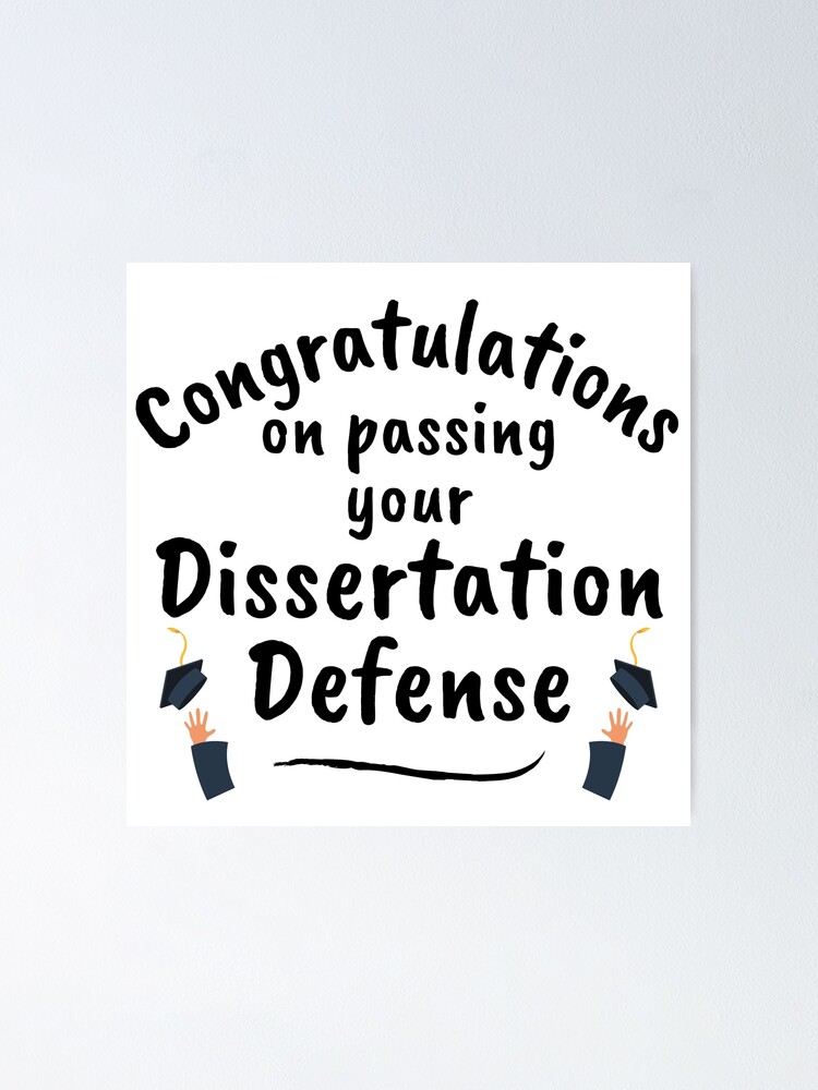 Poster « Félicitations pour avoir réussi votre soutenance de thèse ...