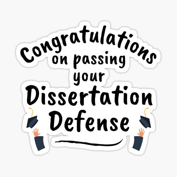 Sticker « Félicitations pour avoir réussi votre soutenance de thèse ...