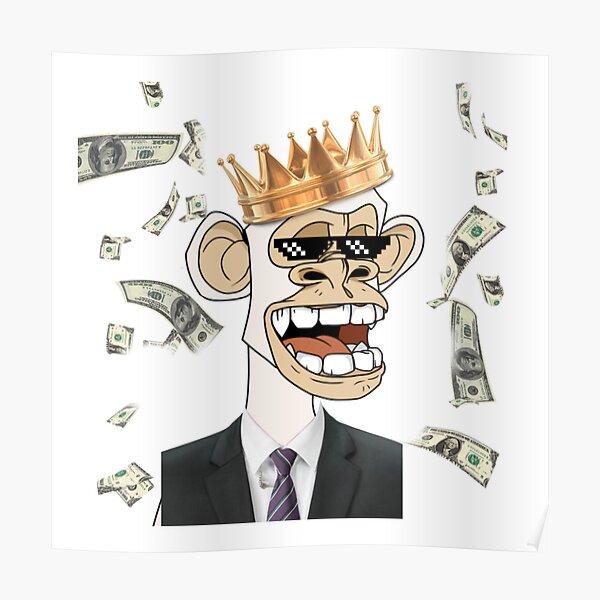 "NFT MAN money rich " Poster for Sale by ah18f | Redbubble