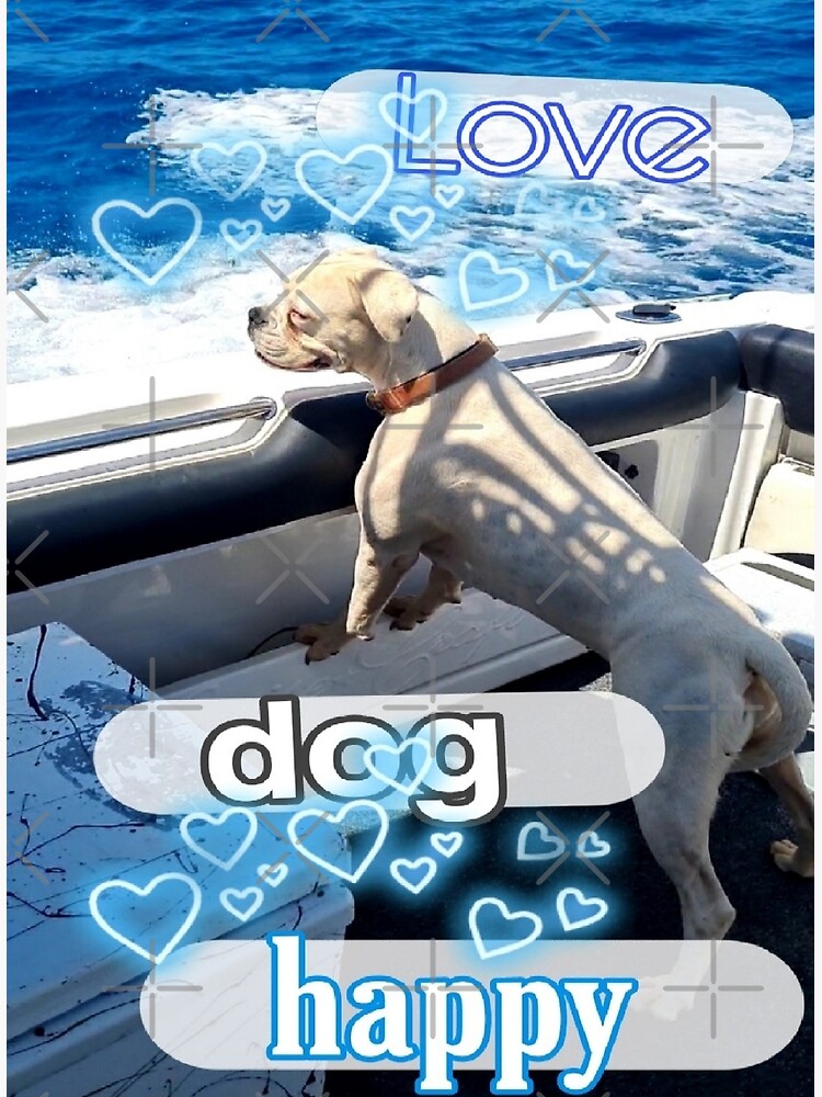 Lámina artística «Boxer. Millie la boxeadora blanca. Paseo en barco ...