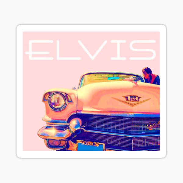 "Elvis Presley Pink Cadillac Sticker" Sticker by asiashepar | Redbubble