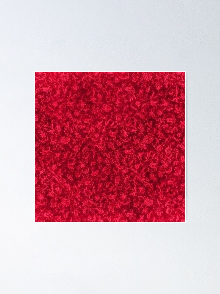 "Vintage Floral Ruby Flame Red" Poster for Sale by SaraValor | Redbubble