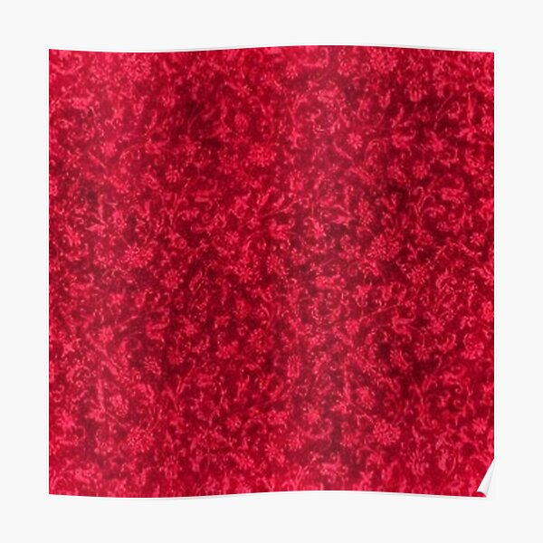 "Vintage Floral Ruby Flame Red" Poster for Sale by SaraValor | Redbubble