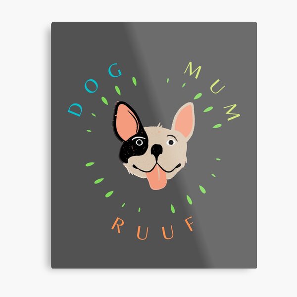 Lámina metálica «Perro mamá ruff círculo colorido arco iris - Camisa de ...