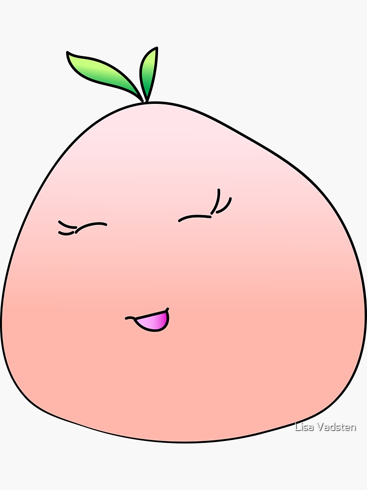 "Cute Peach Blob " Sticker by lisawadsten | Redbubble
