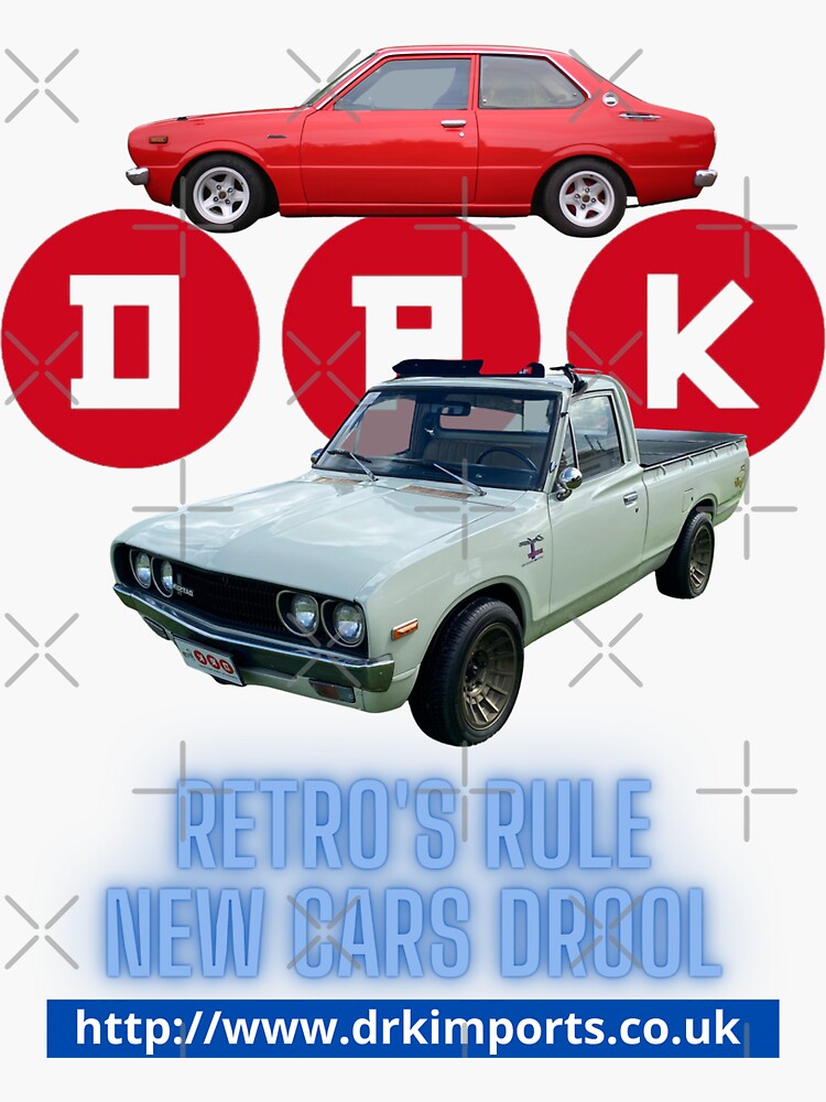 Pegatina «DRK Retro's rule nuevos autos babean» de drkuruma | Redbubble