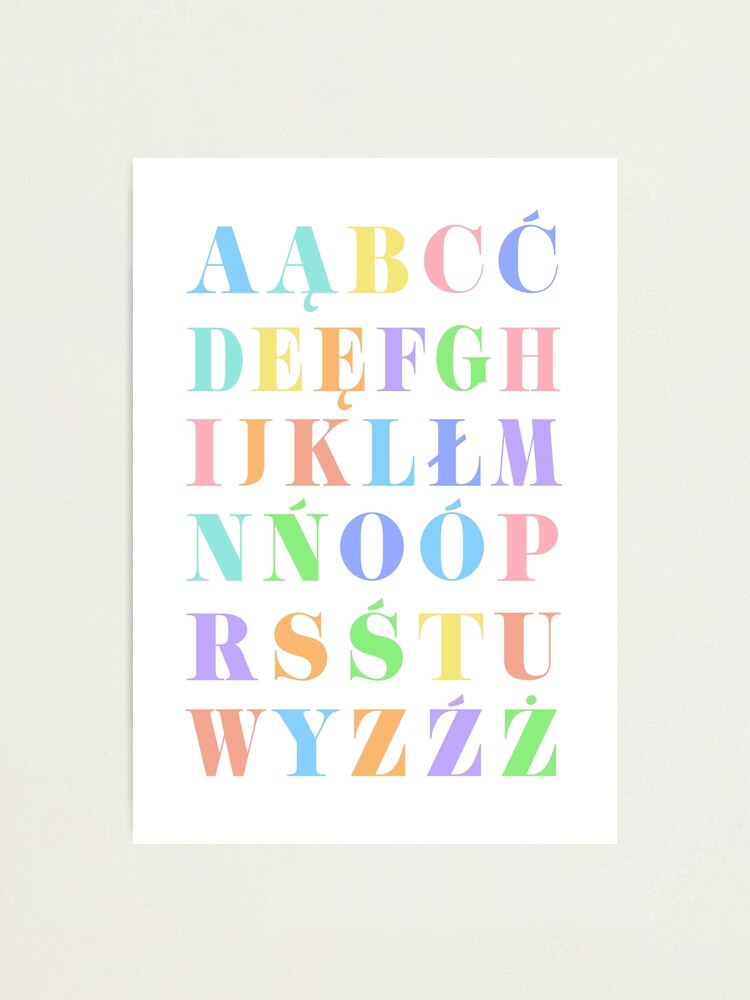 "Children's Polish Alphabet Chart, Poland Language Chart, Pastel ...