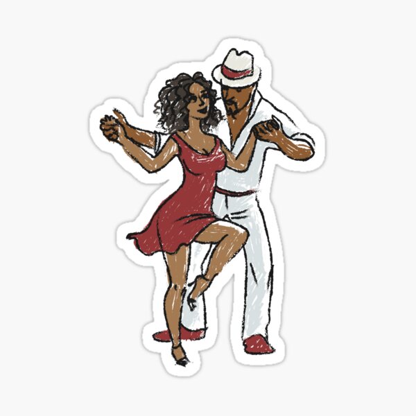 Pegatina «Pareja Bailando - Latinos - Hispanos - Cubano - Cubana ...