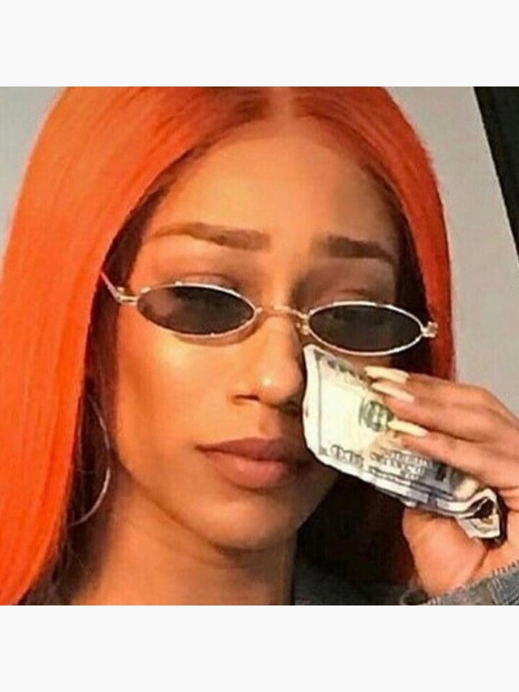 "wiping tears with money meme" Sticker by kealeythekiwi | Redbubble