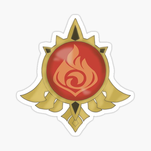 Pegatina «Genshin Impact Pyro Visión Mondstadt» de littlecamkoala ...