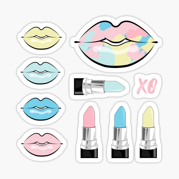 "Sweet Baby Pastel Bubblegum Camouflage Lips " Sticker for Sale by ...