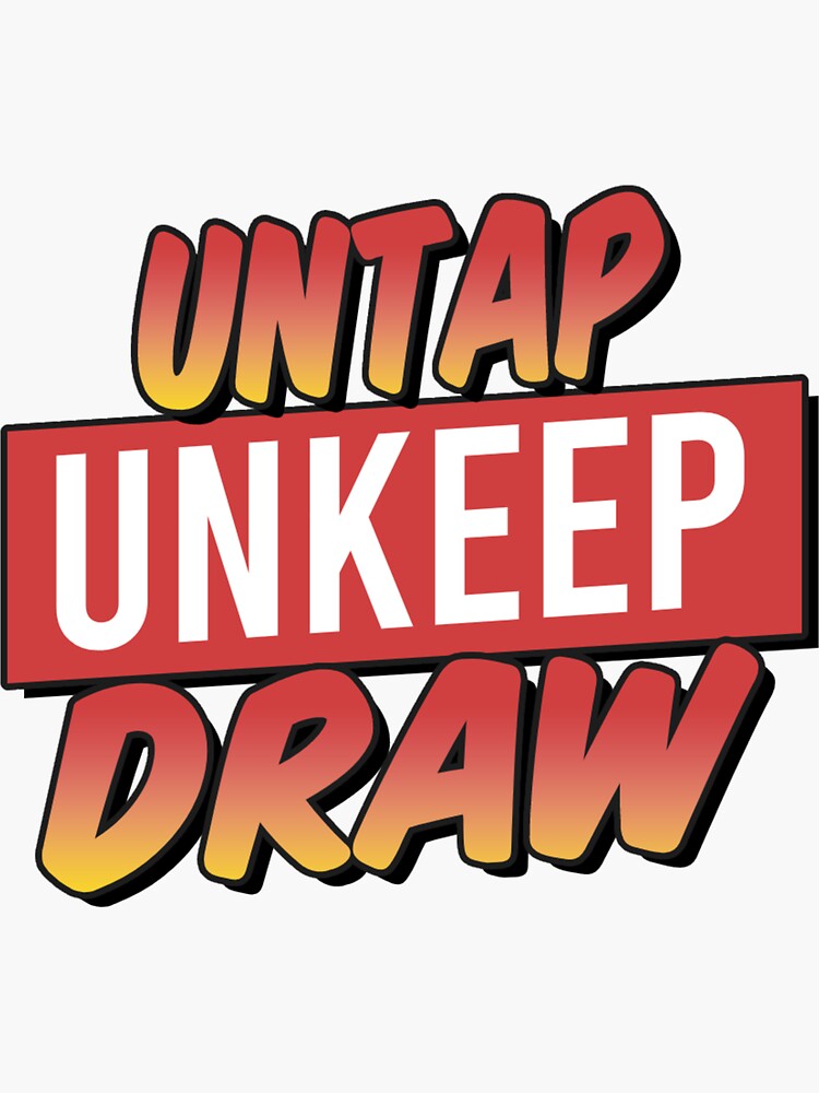 "Magic Untap Unkeep Draw Funny Sayings and Quotes" Sticker by ...