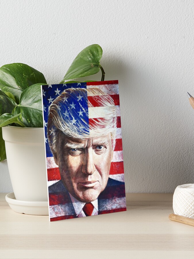 "President Trump American Flag " Art Board Print for Sale by trumptrain ...