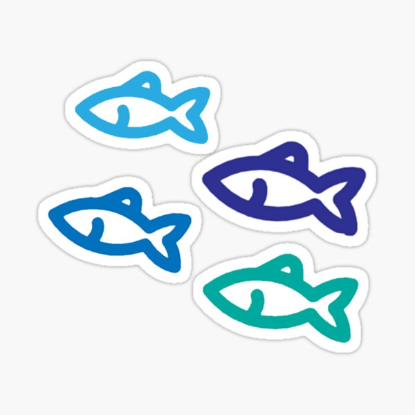 "Blue Fish" Sticker for Sale by jennysselling | Redbubble