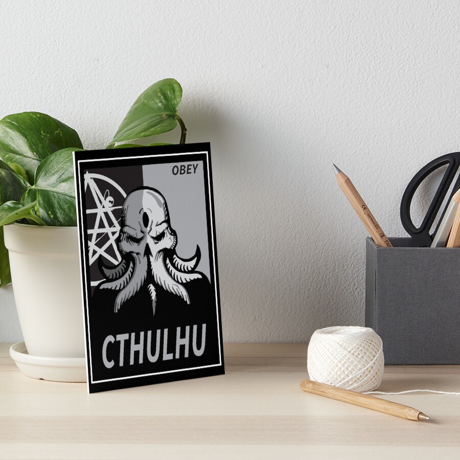 "Cthulhu Poster Black and White" Art Board Print by cykore69 | Redbubble