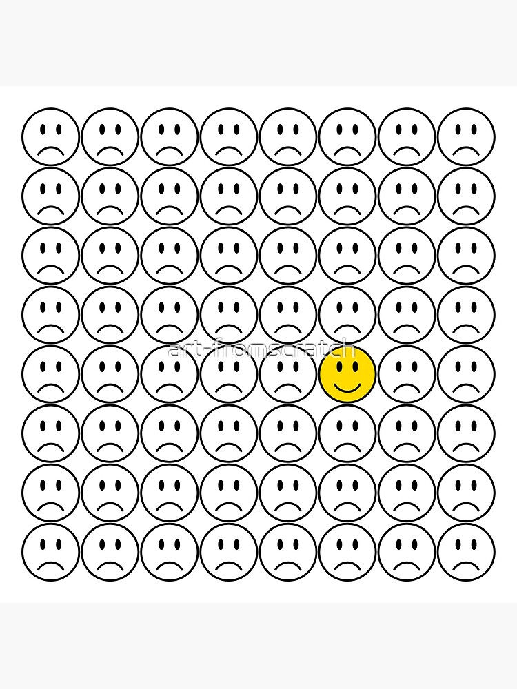 "Odd One Out Smiley Face" Poster by art-fromscratch | Redbubble