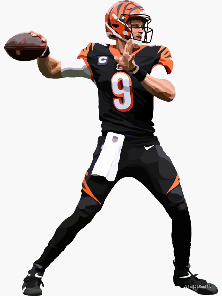 "Joe Burrow" Sticker for Sale by mappsart | Redbubble