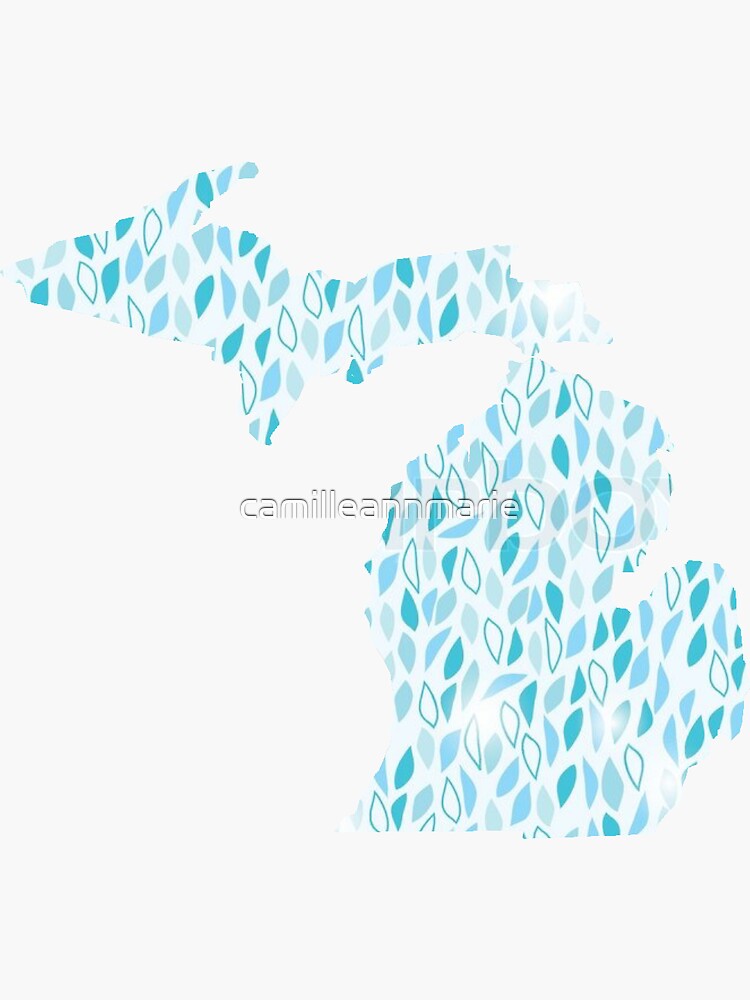 "Michigan Outline" Sticker by camilleannmarie | Redbubble