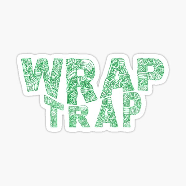 "Green Wrap Trap Text Effect" Sticker by qodierace | Redbubble