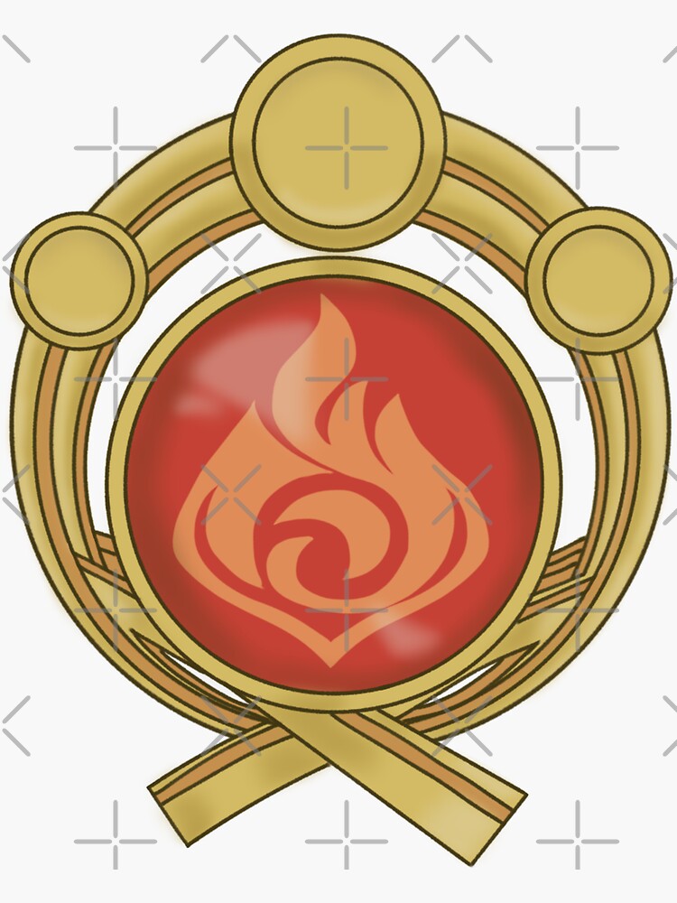 "Genshin Impact Pyro Vision Inazuma" Sticker by littlecamkoala | Redbubble