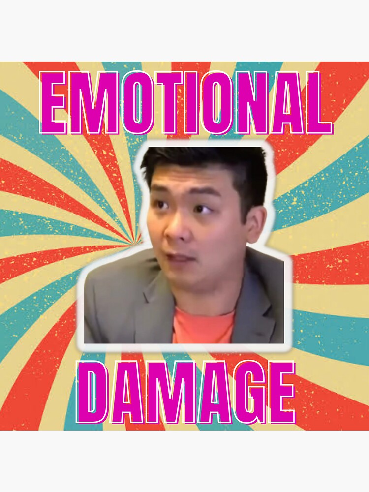 "Emotional Damage Meme TikTok Funny Memes" Sticker for Sale by Fachuzay ...