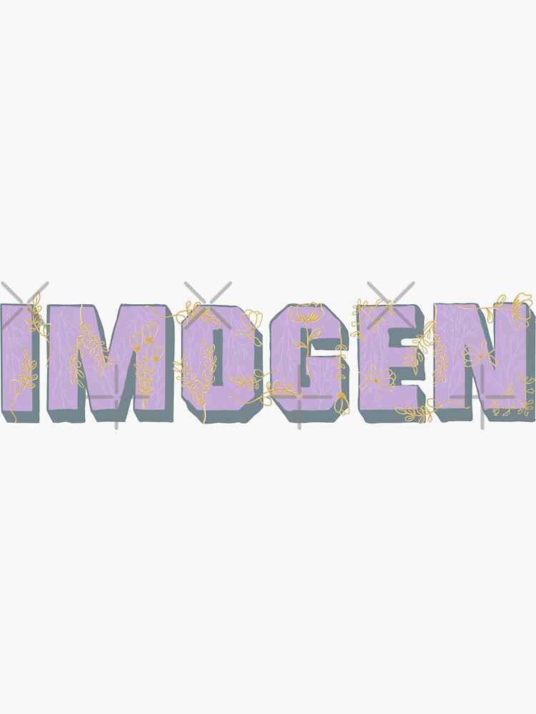 "Imogen" Sticker for Sale by miss-morgan | Redbubble