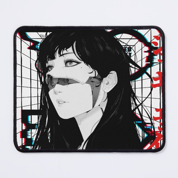 "Cyberpunk Cyborg Girl Vaporwave Urban Style" Mouse Pad by OWLvision33 ...