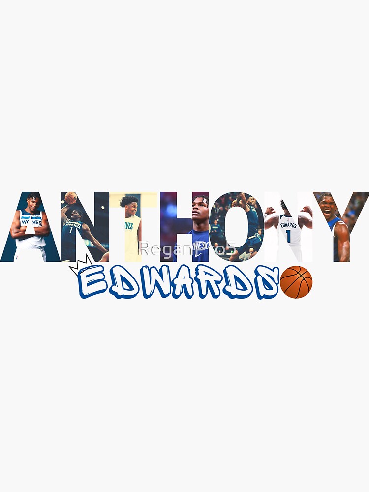 "anthony edwards essential t shirt | sticker" Sticker for Sale by ...