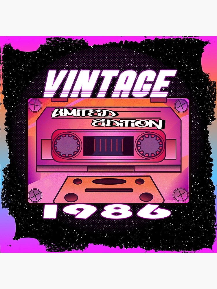 "vintage 1986 retro eighties inspired" Poster for Sale by JustSkilled ...