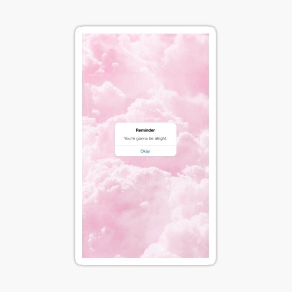 "Pink Pastel Motivational Notification" Sticker by PastelPost | Redbubble