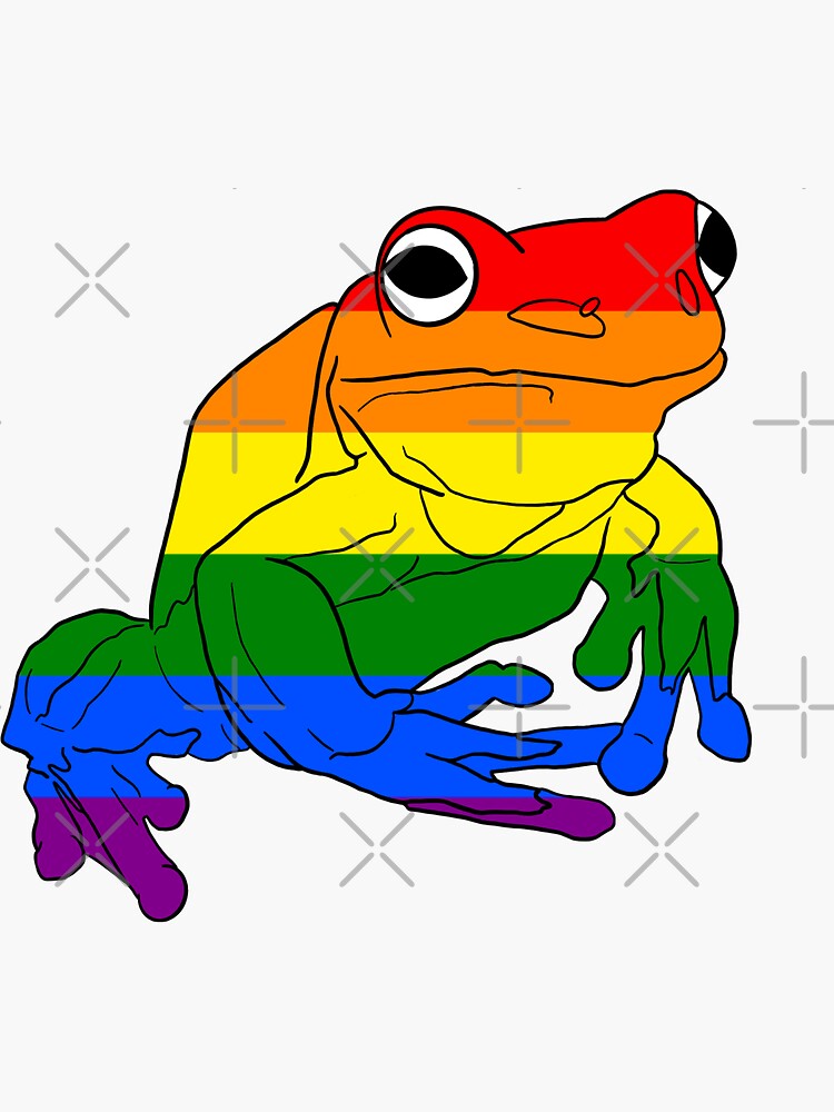 "Pride Frog :)" Sticker by art-as-academia | Redbubble