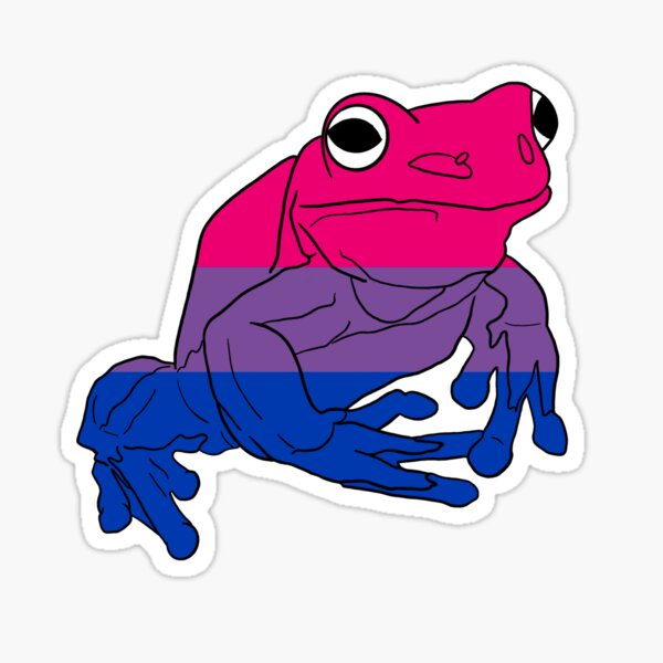 "Bisexual Frog" Sticker by art-as-academia | Redbubble