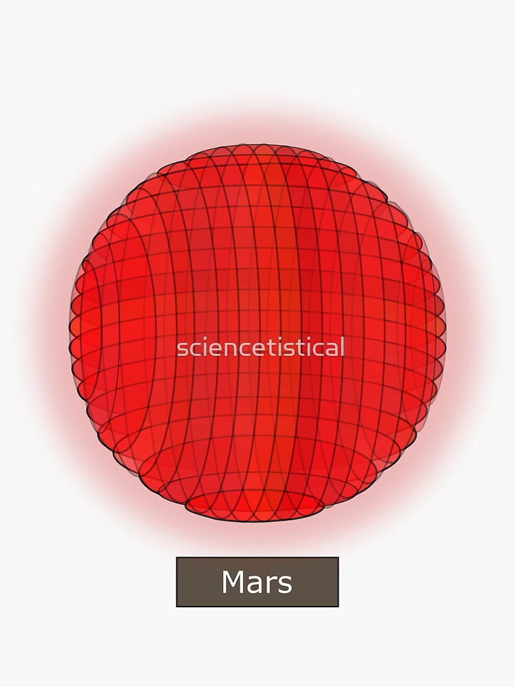"Planet Mars" Sticker by sciencetistical | Redbubble