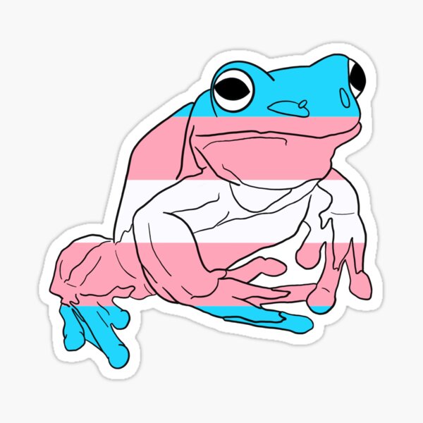 "Trans Frog :)" Sticker for Sale by art-as-academia | Redbubble
