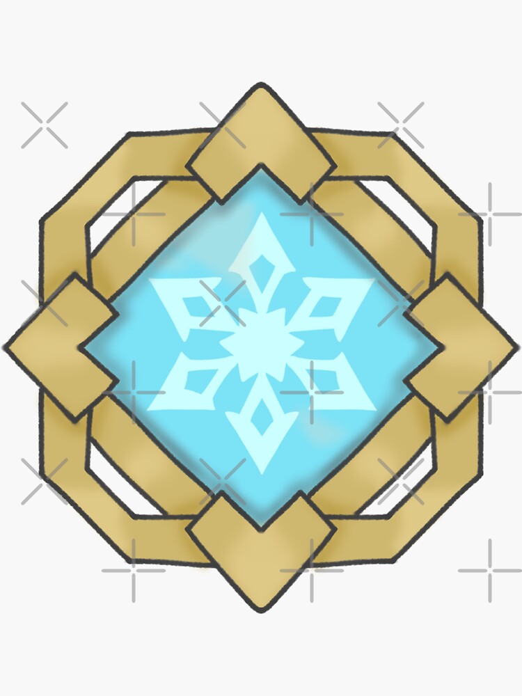 Pegatina «Genshin Impact Cryo Vision Liyue» de littlecamkoala | Redbubble