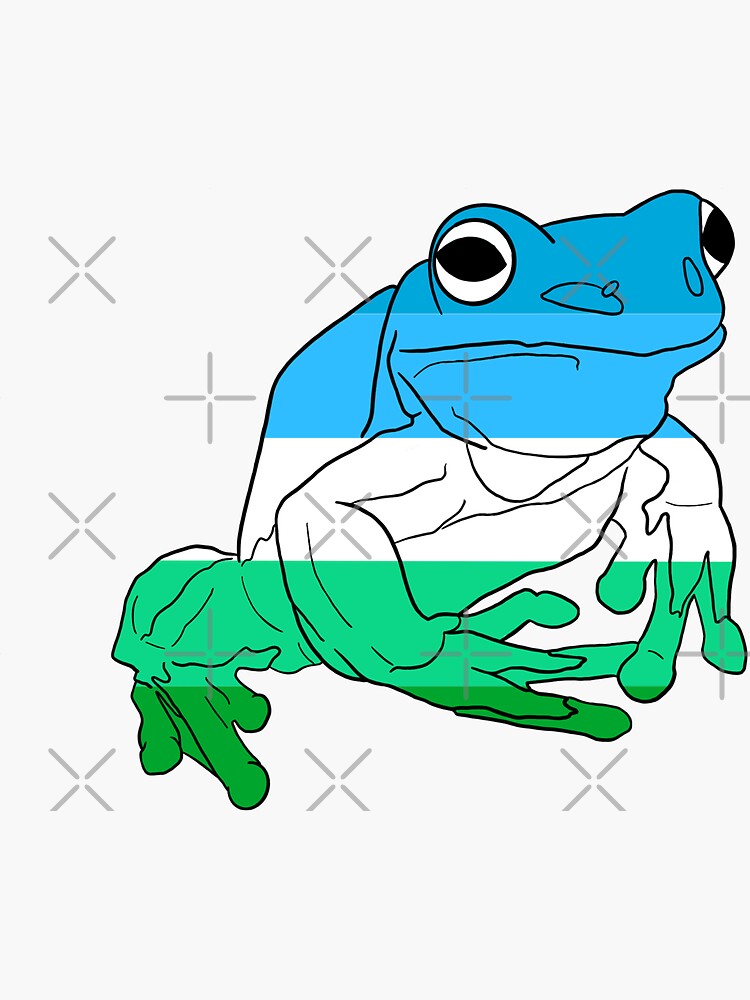 "Pride Frog (gay male) :)" Sticker for Sale by art-as-academia | Redbubble
