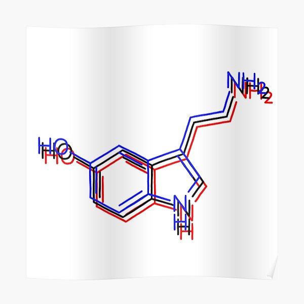 "Transparent 3D Happy Seratonin" Poster by aburgiss | Redbubble