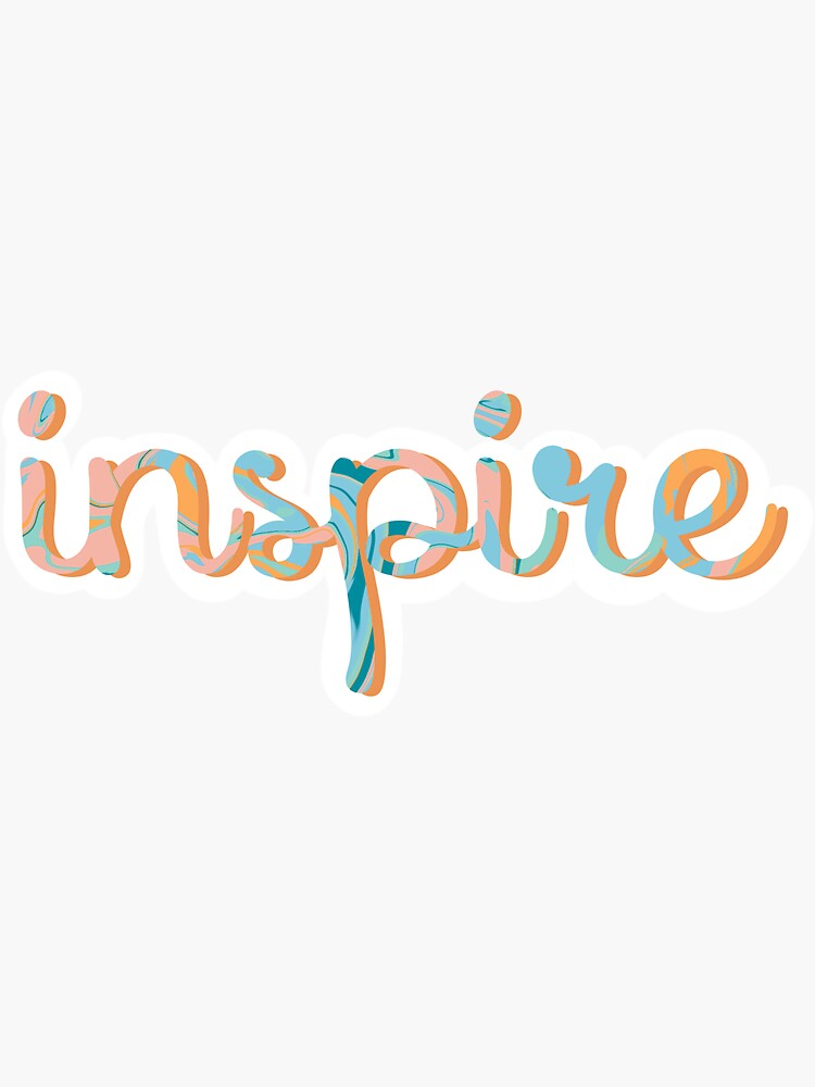 "Inspire" Sticker by TheRedKnotShop | Redbubble