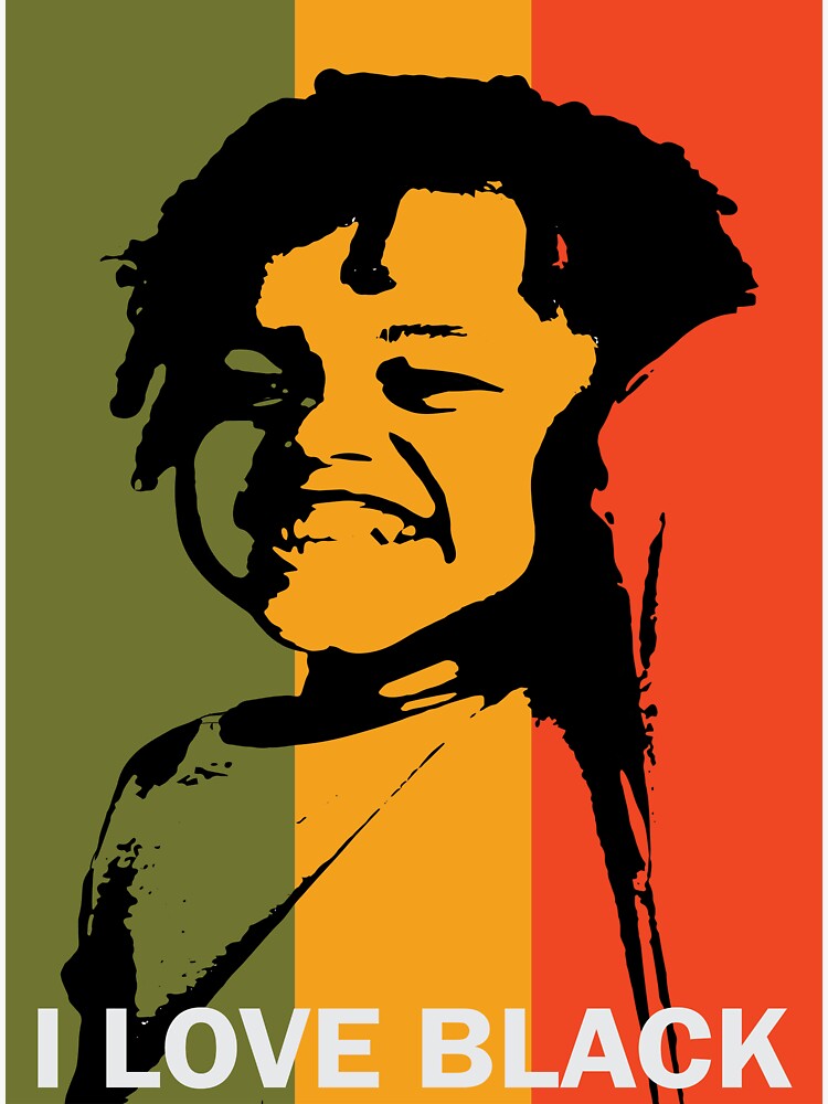 "I love Black " Sticker for Sale by Jackdrawing | Redbubble