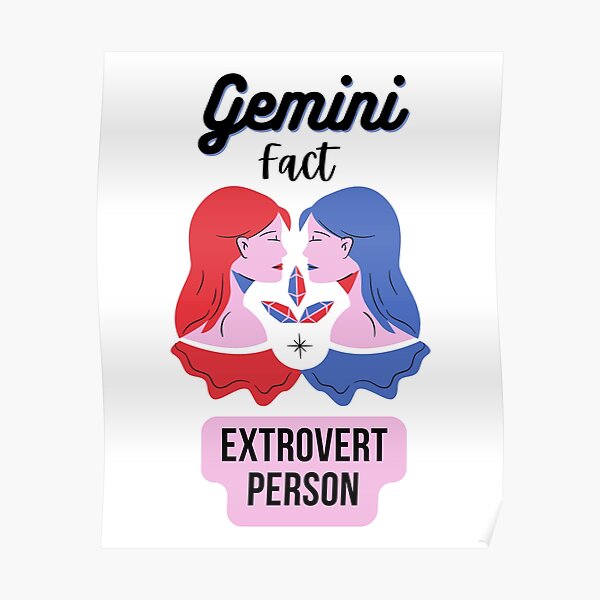 "Gemini fact extrovert person | zodiac sign" Poster by tinystarclothes ...