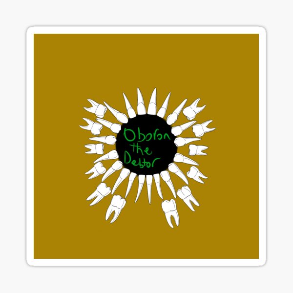 "Oboron the Debtor journal cover" Sticker for Sale by Theaurahunter ...