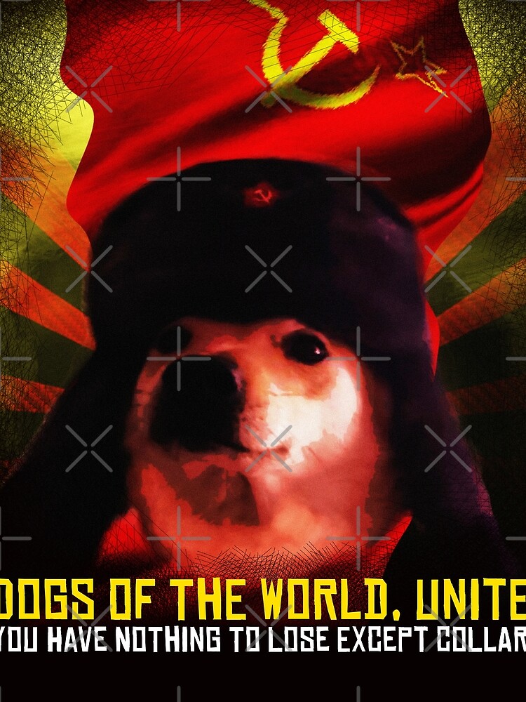 "Communist Comrade Doggo Meme Funny Doge dog Jimbo with Russia Sickle ...