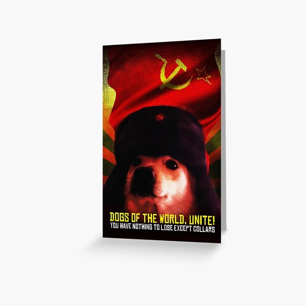 "Communist Comrade Doggo Meme Funny Doge dog Jimbo with Russia Sickle ...