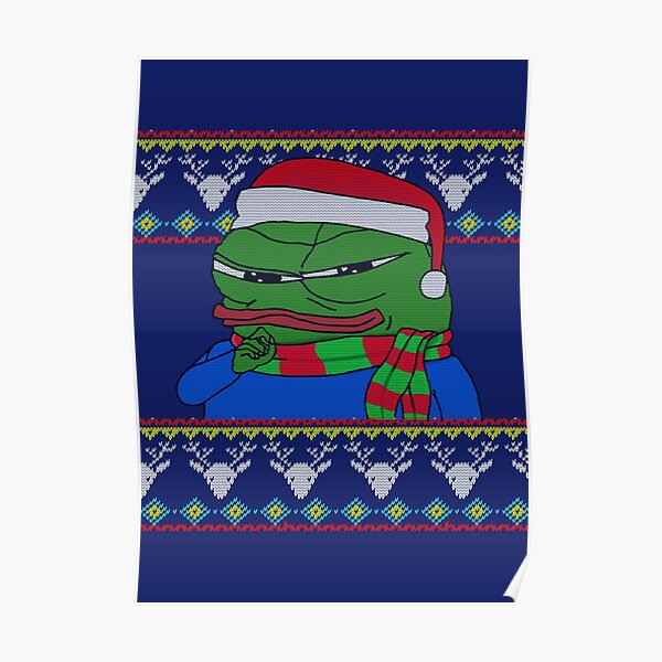 Póster «Smug Apu Apustaja Christmas Card Rare Pepe the frog PepeTheFrog ...