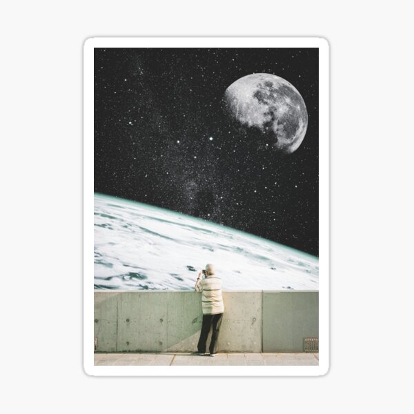 "Just Visiting" Sticker by Dani-Moffet | Redbubble