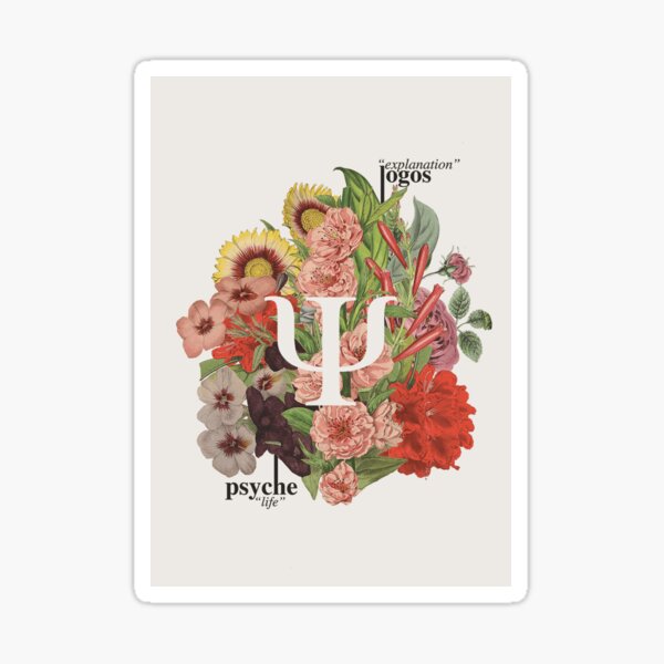 "Psychology: Psyche and Logos" Sticker for Sale by Plant Kind Thoughts ...