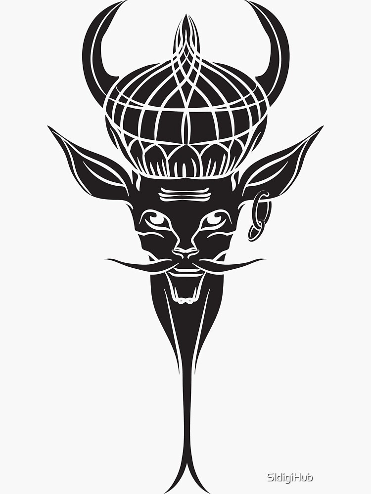 " hindu god Nandi" Sticker by SldigiHub | Redbubble
