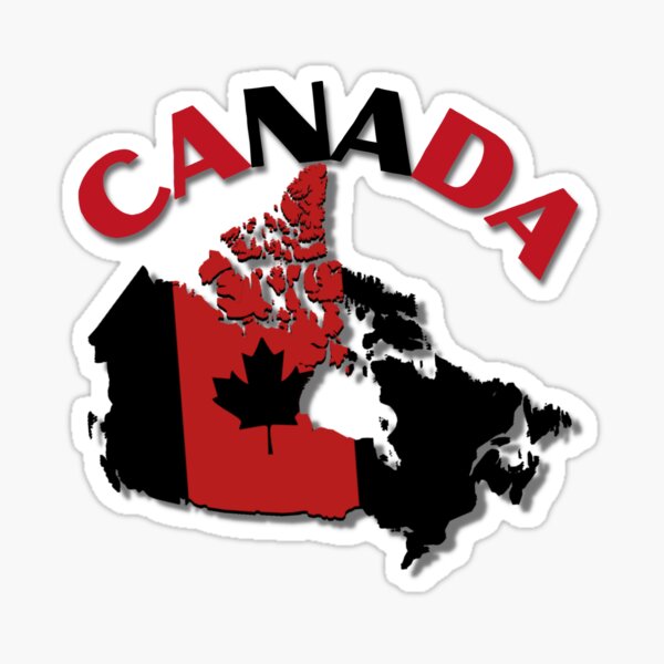 "Canada map with flag" Sticker for Sale by Calvinry | Redbubble